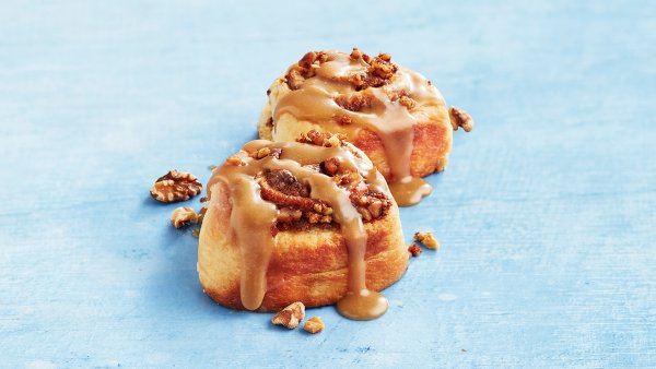 Apple and Walnut Scrolls with Salted Caramel Icing | White Wings