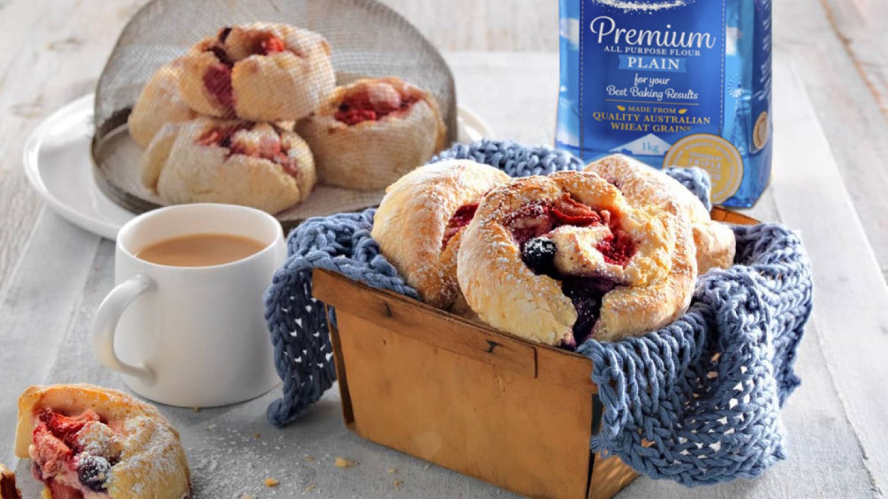 Berry & Cream Cheese Scrolls | White Wings