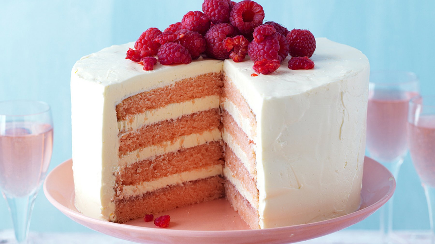 Raspberry Layered Cake | White Wings